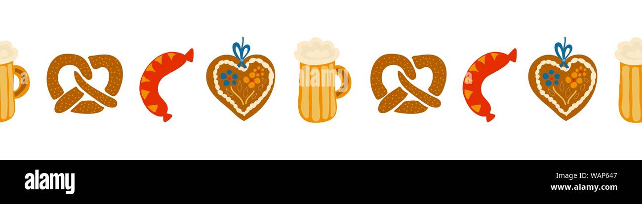 Oktoberfest Clip Art Borders Oktoberfest Seamless Border Vector