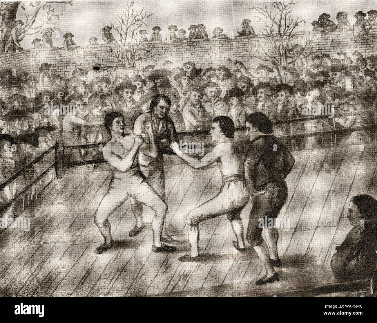 A bare knuckle boxing match in 1788 Stock Photo - Alamy