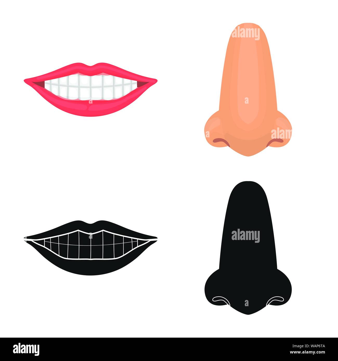 Vector design of body and part sign. Set of body and anatomy stock ...