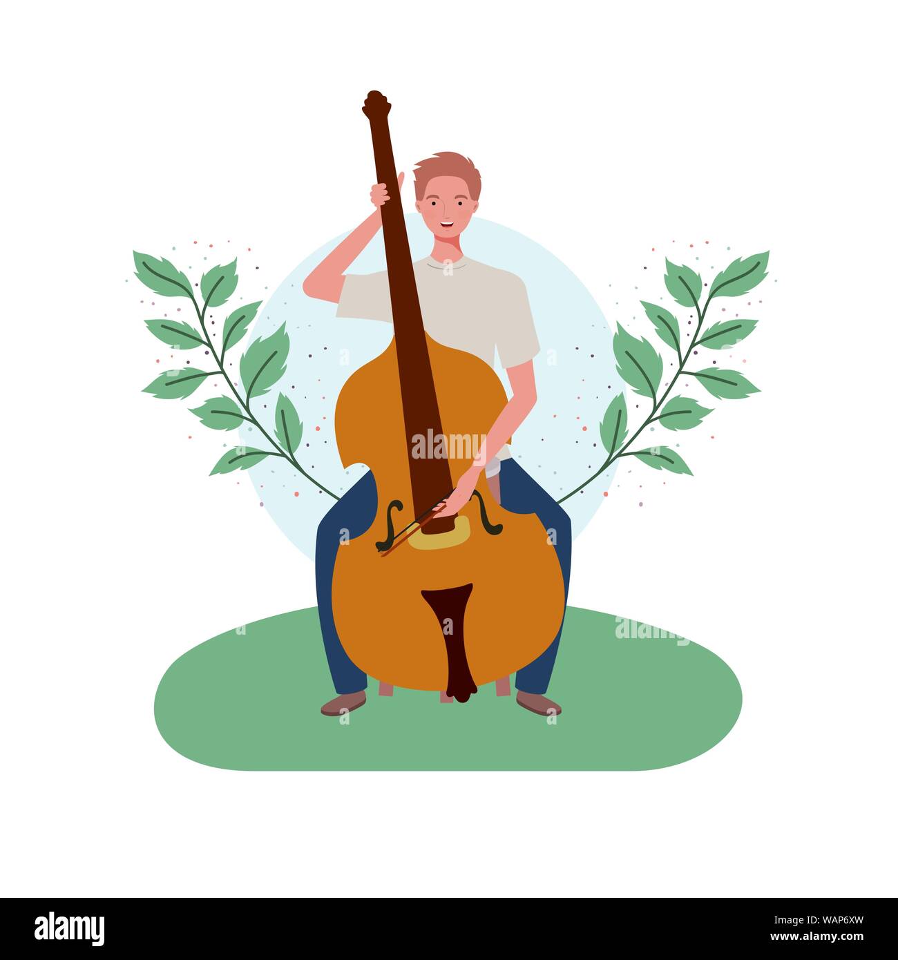 Person with fiddle Stock Vector Images - Alamy
