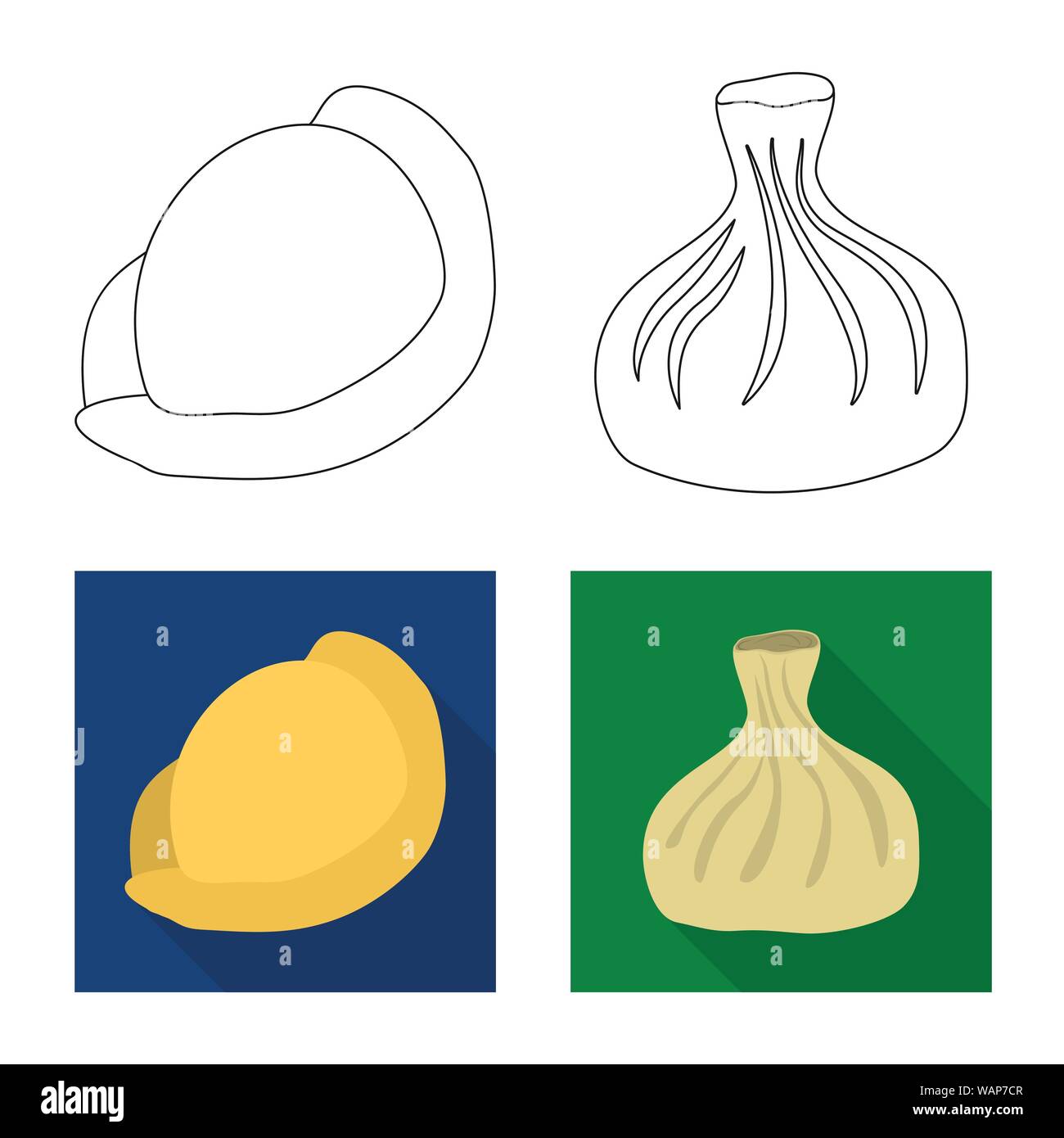 Vector design of products and cooking logo. Collection of products and ...
