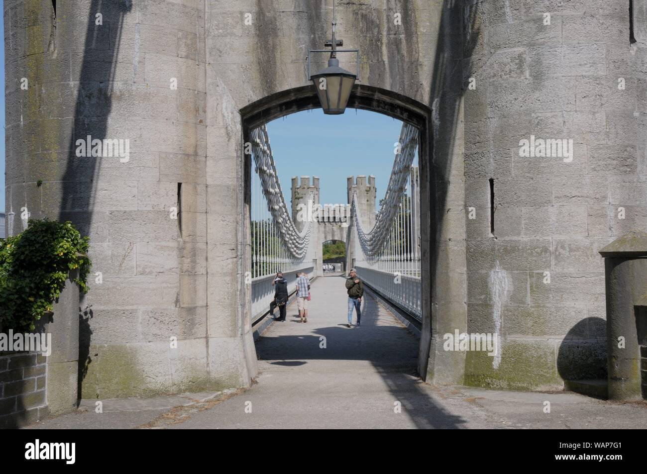 Conwy Suspension Bridge, Conwy, North Wales Stock Photo - Alamy