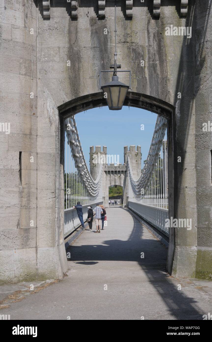 Conwy Suspension Bridge, Conwy, North Wales Stock Photo - Alamy