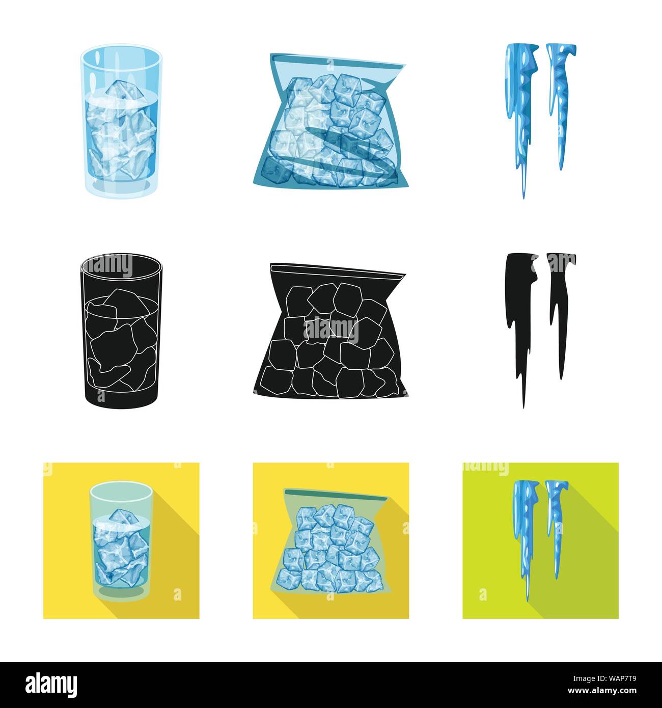 Vector design of texture and frozen sign. Set of texture and ...