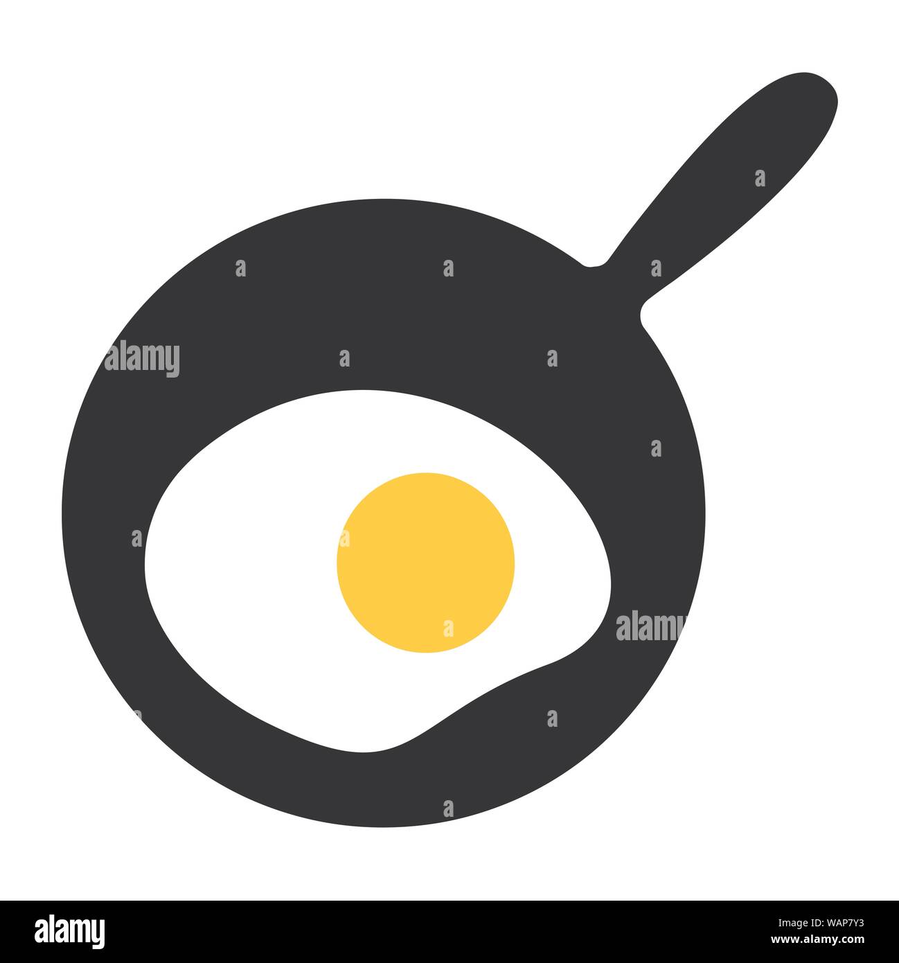 Colorful Fry egg icon isolated on white background Stock Vector Image ...