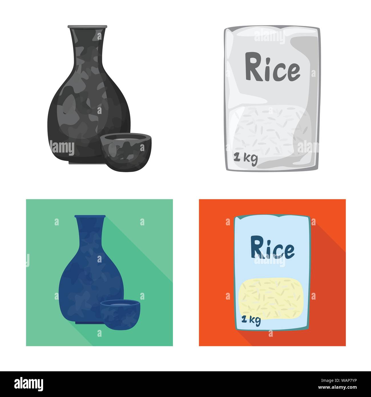 Vector illustration of crop and ecological symbol. Collection of crop ...