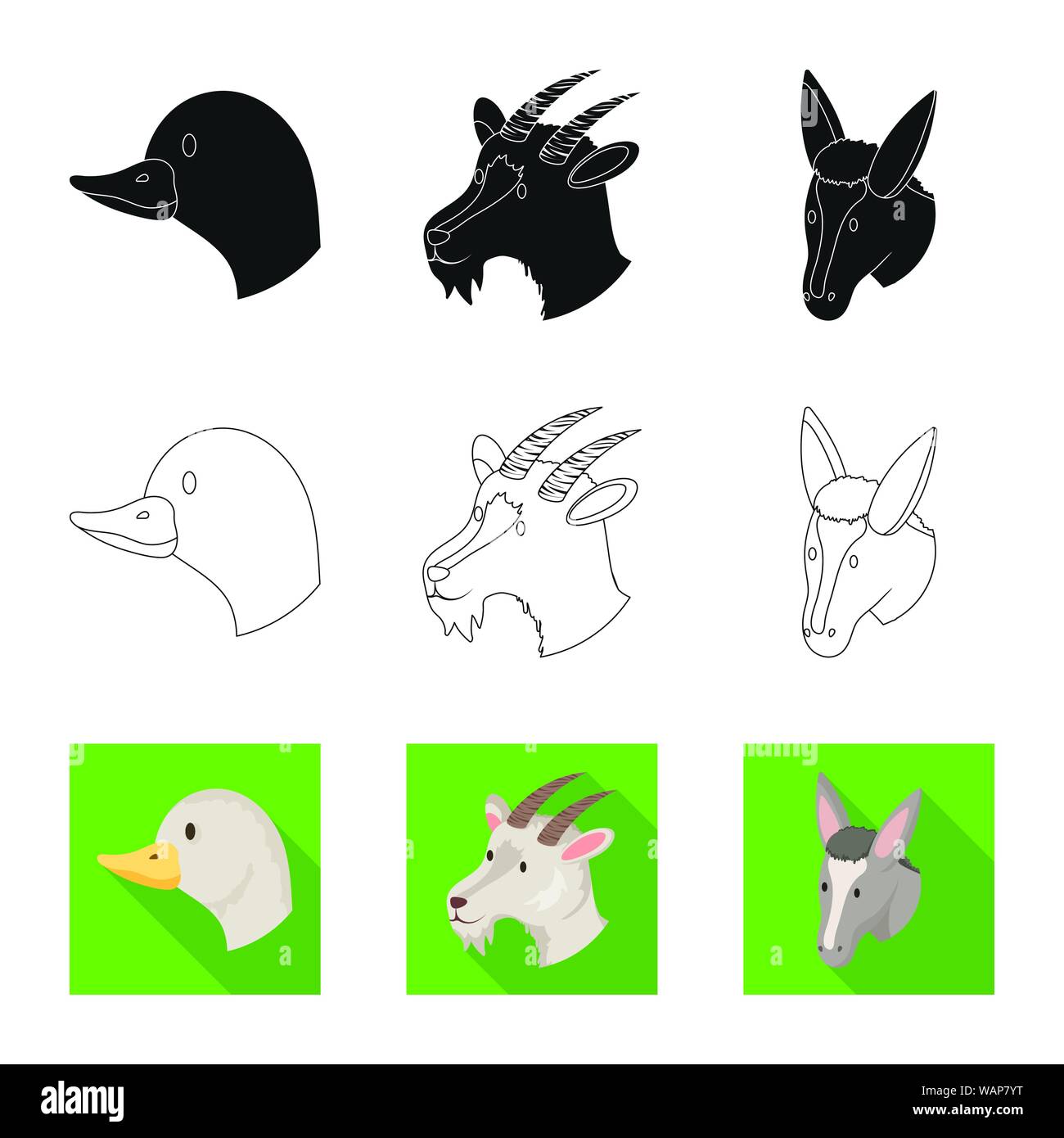 Vector design of agriculture and breeding symbol. Set of agriculture ...