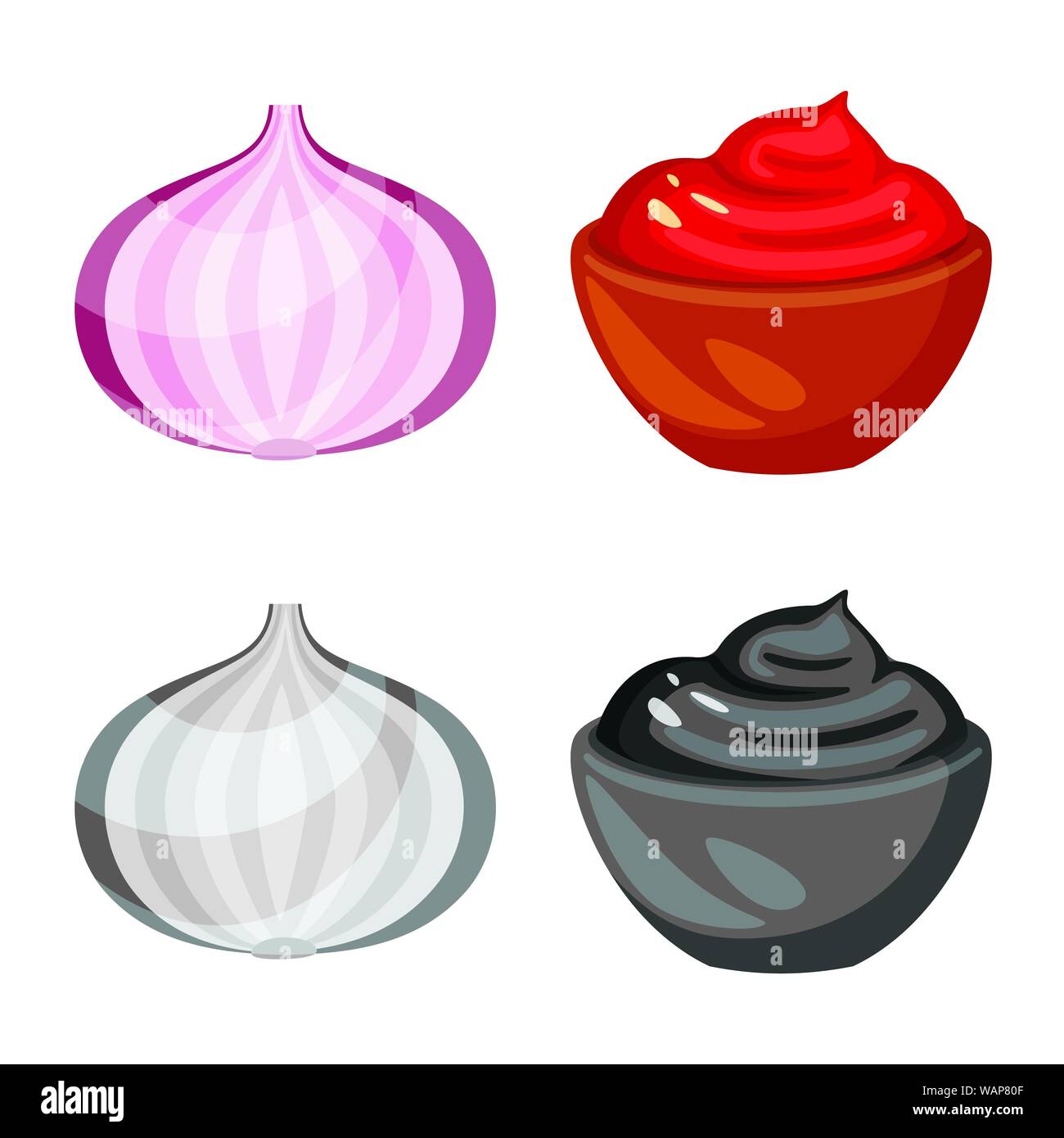 Isolated object of taste and product logo. Set of taste and cooking ...