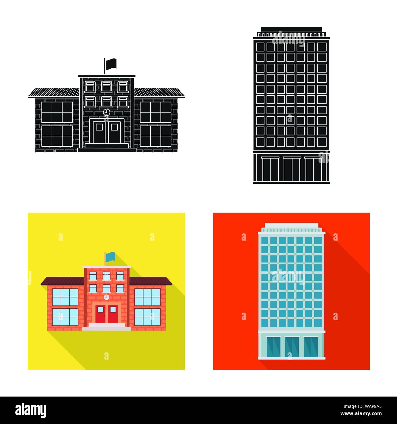 Vector design of municipal and center sign. Set of municipal and estate ...
