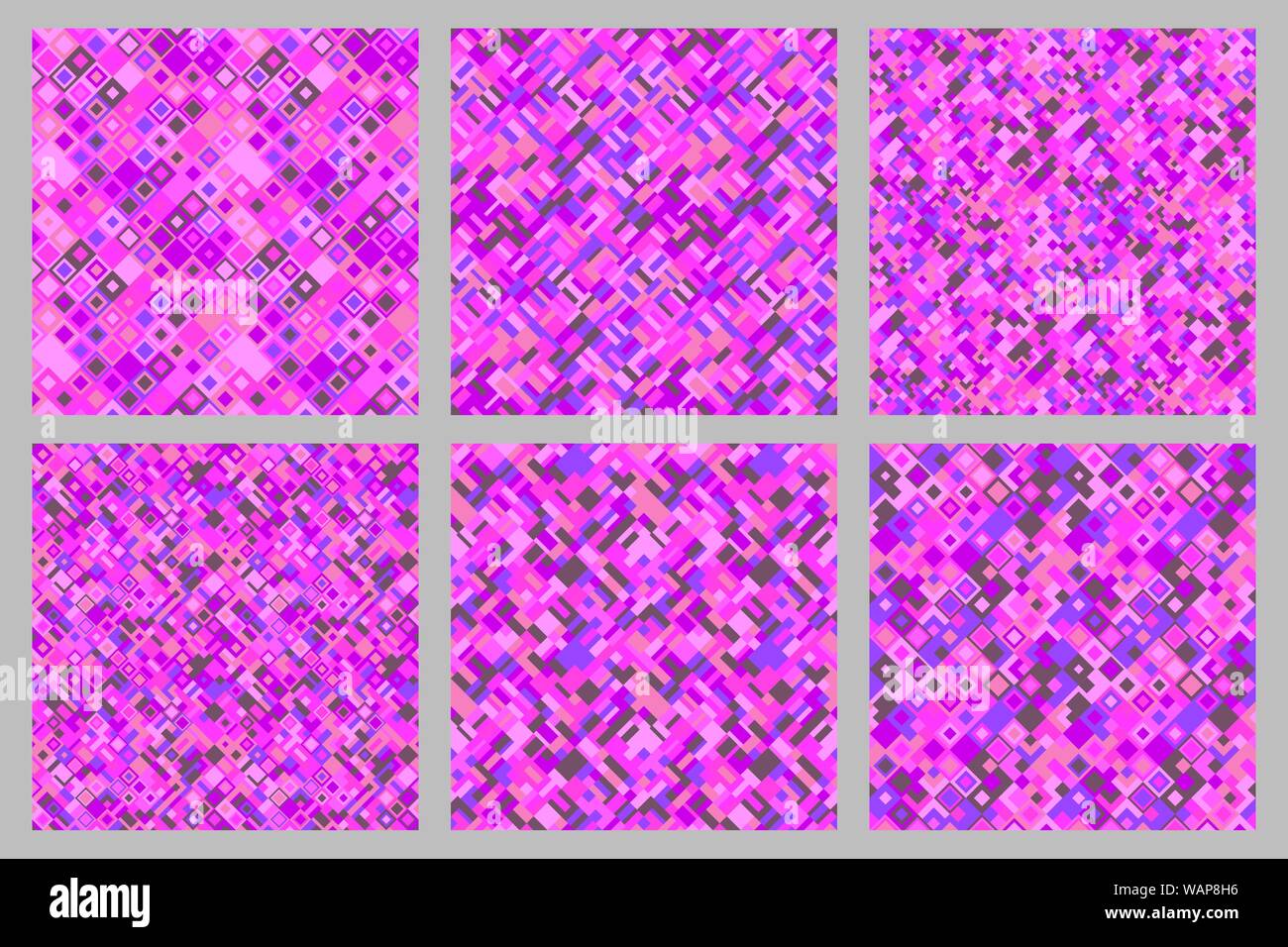 Seamless geometric pattern background set - abstract vector graphic designs Stock Vector Image ...