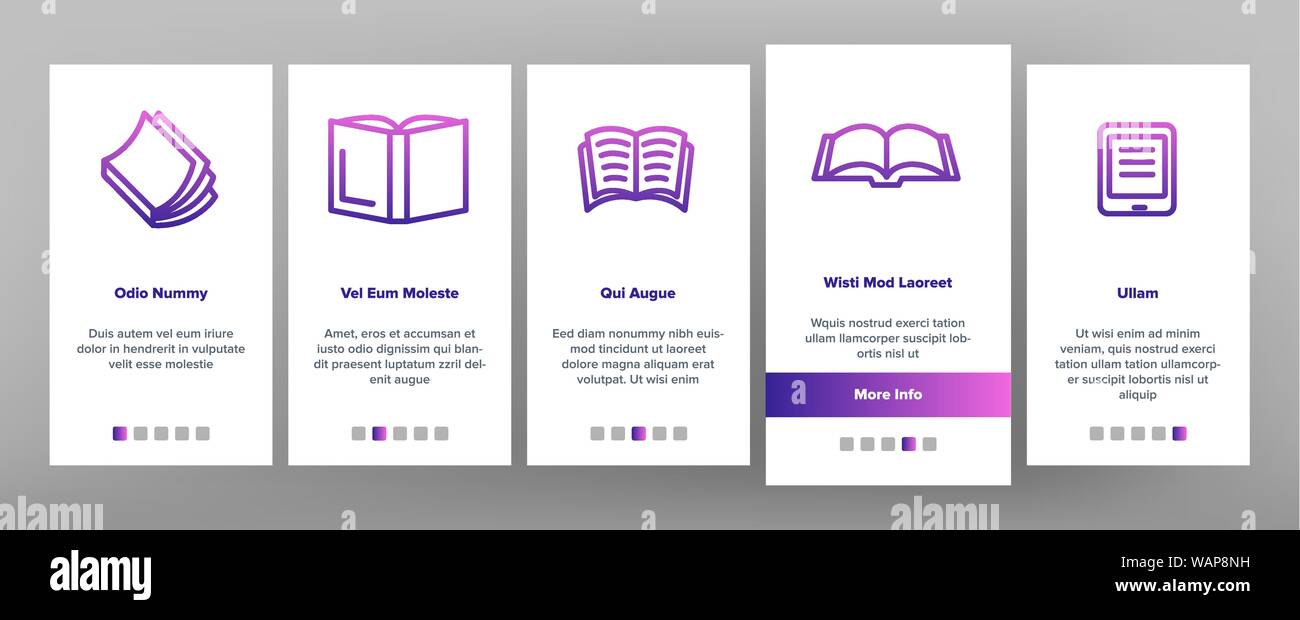 Color Library Book Vector Onboarding Stock Vector Image & Art - Alamy