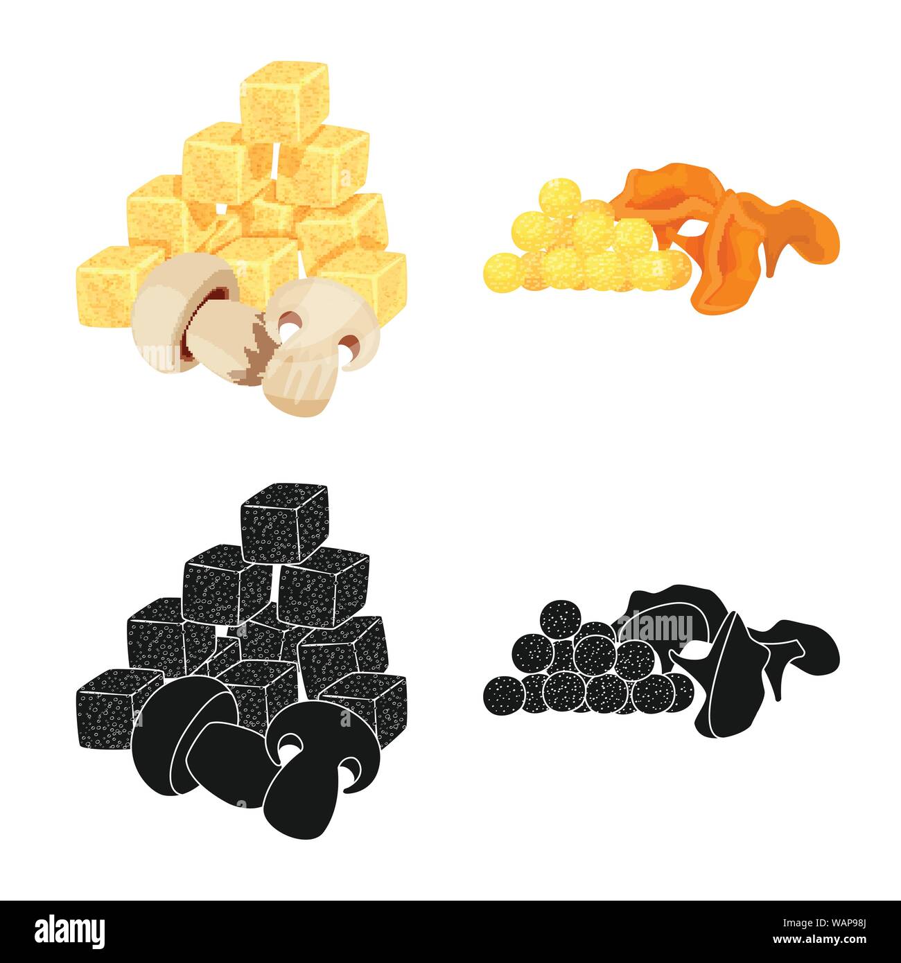 Vector design of taste and seasonin sign. Collection of taste and ...