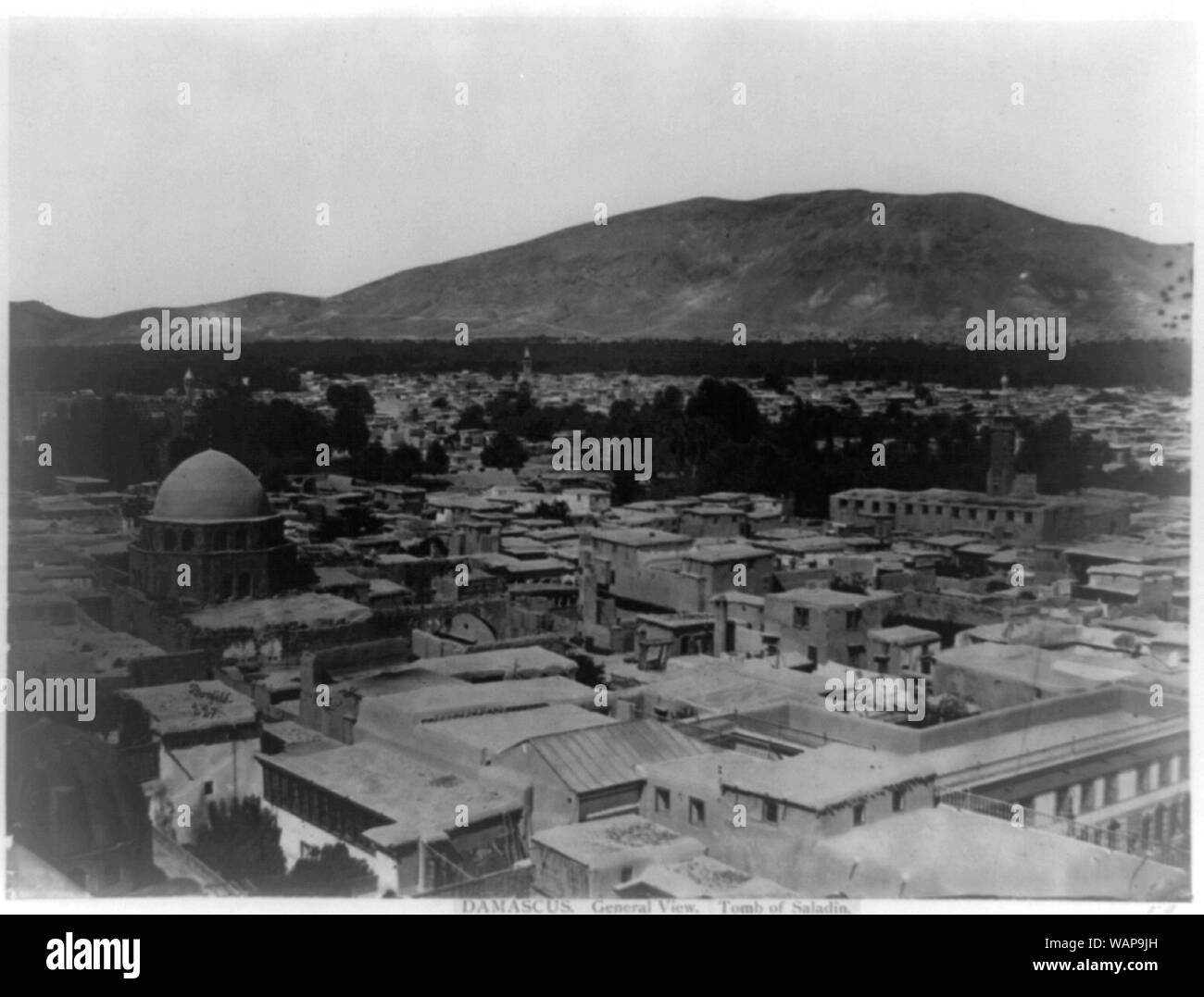Damascus. General view. Tomb of Saladin / Bonfils Stock Photo - Alamy