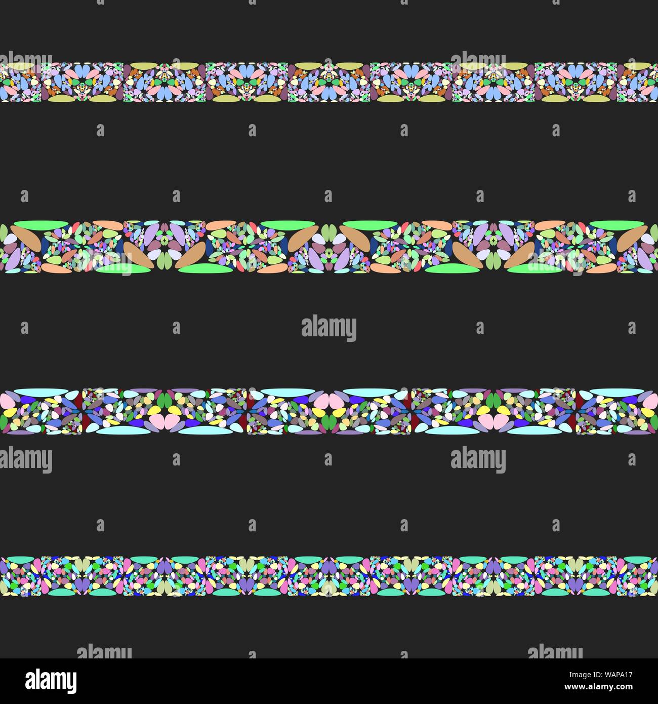 Gravel stone mosaic divider line set - vector design elements Stock ...