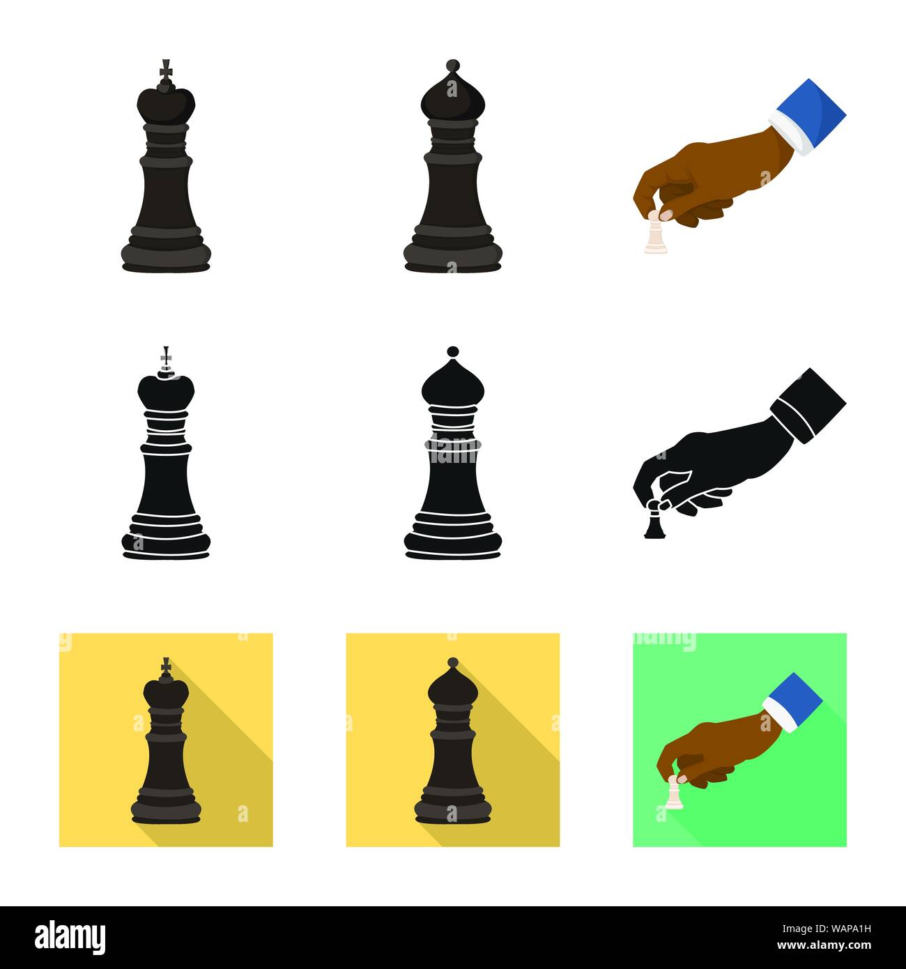 Vector design of checkmate and thin icon. Set of checkmate and target ...