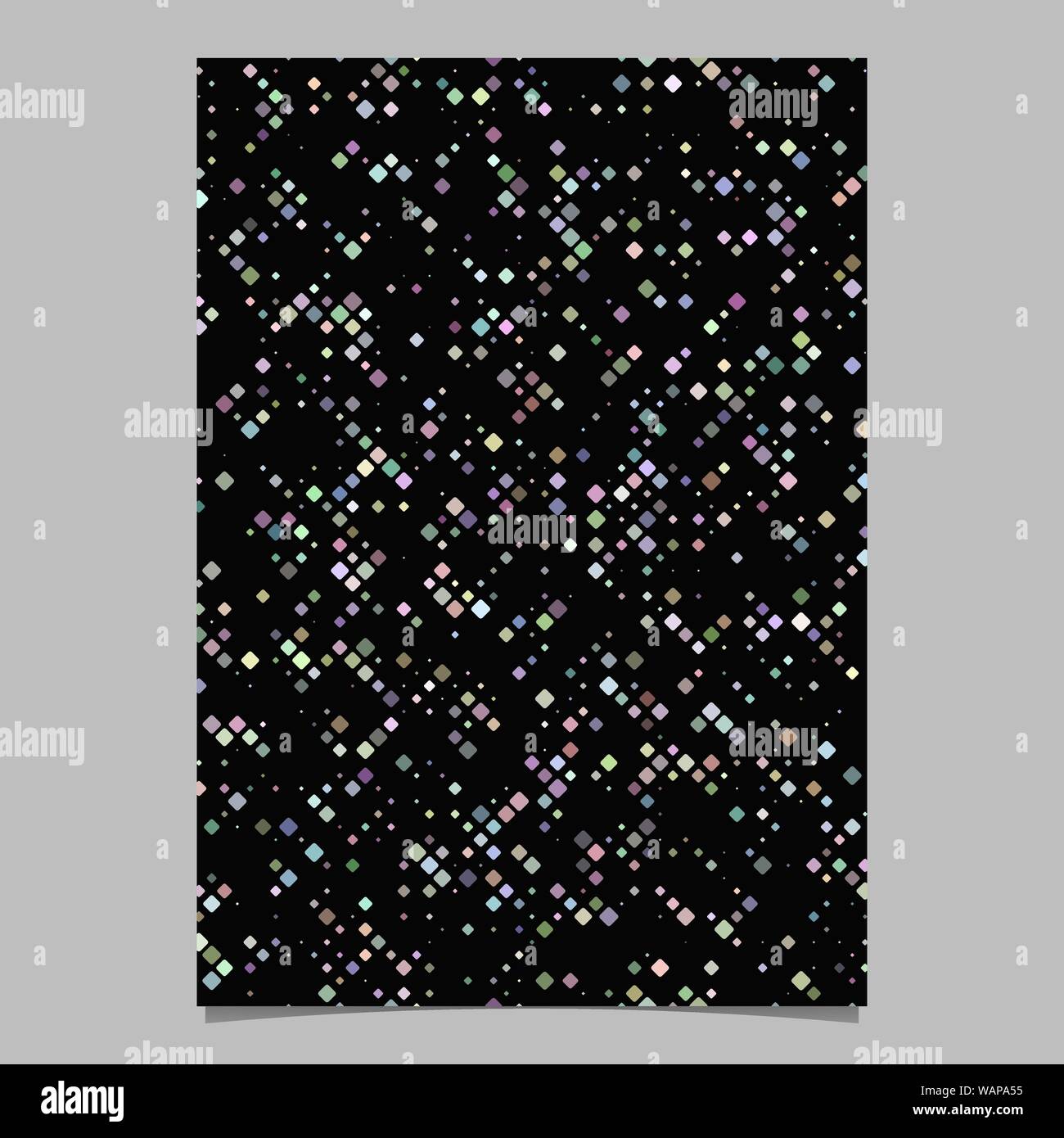 Colorful geometric rounded square pattern background brochure template - vector design Stock ...