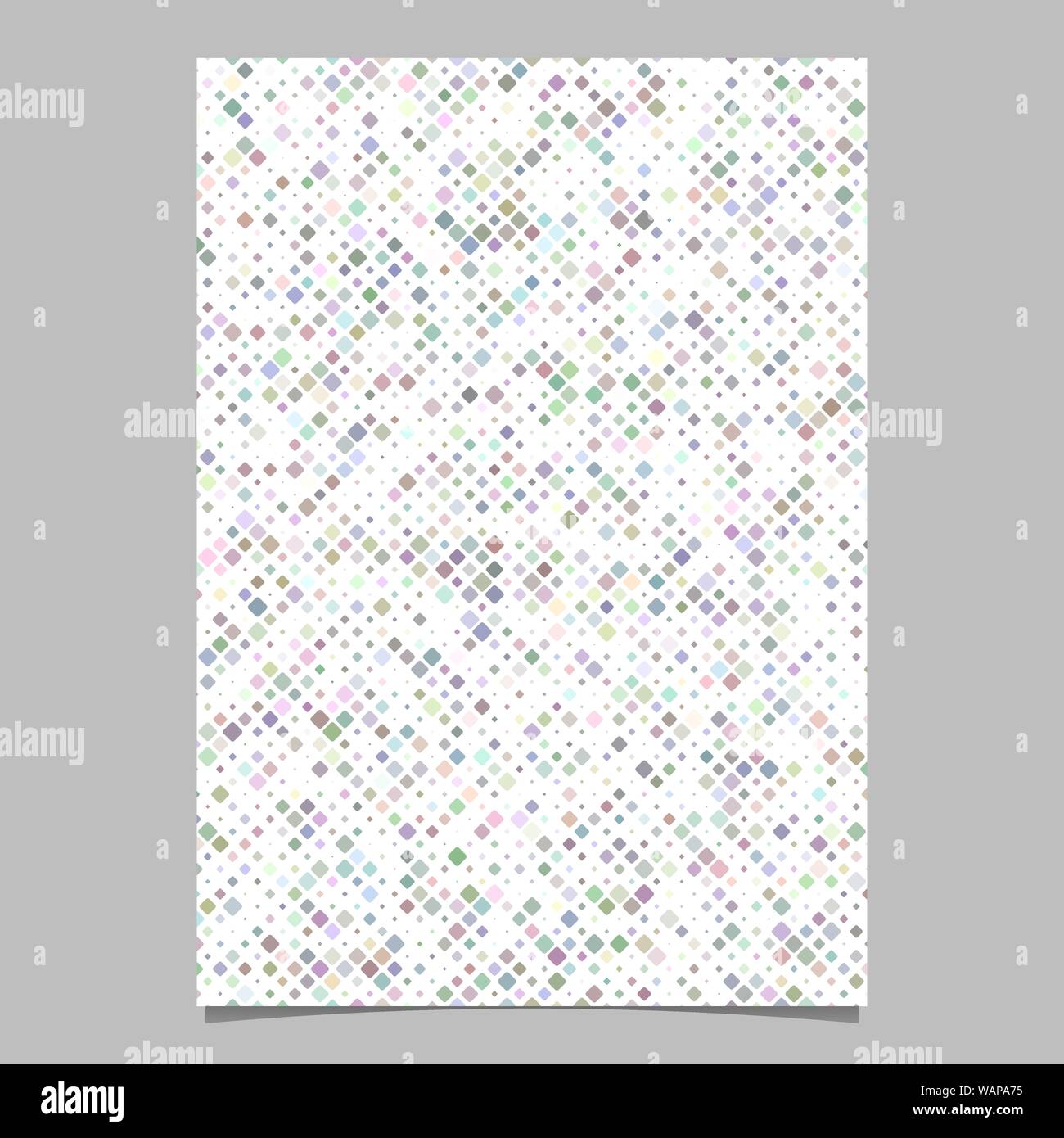 Colorful Abstract Geometrical Diagonal Rounded Square Pattern Brochure