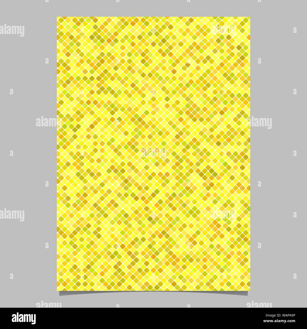 Yellow Geometrical Pattern Brochure Template Vector Tile Mosaic Page Background Stock Vector