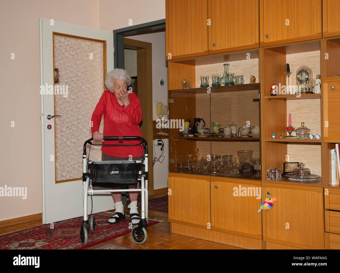 100-year-old woman in her apartment Stock Photo - Alamy