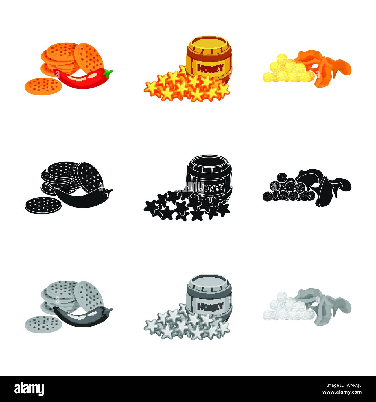 Vector design of taste and seasonin logo. Set of taste and organic ...