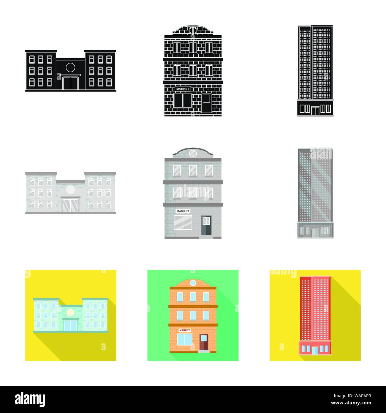 Vector design of municipal and center sign. Collection of municipal and ...