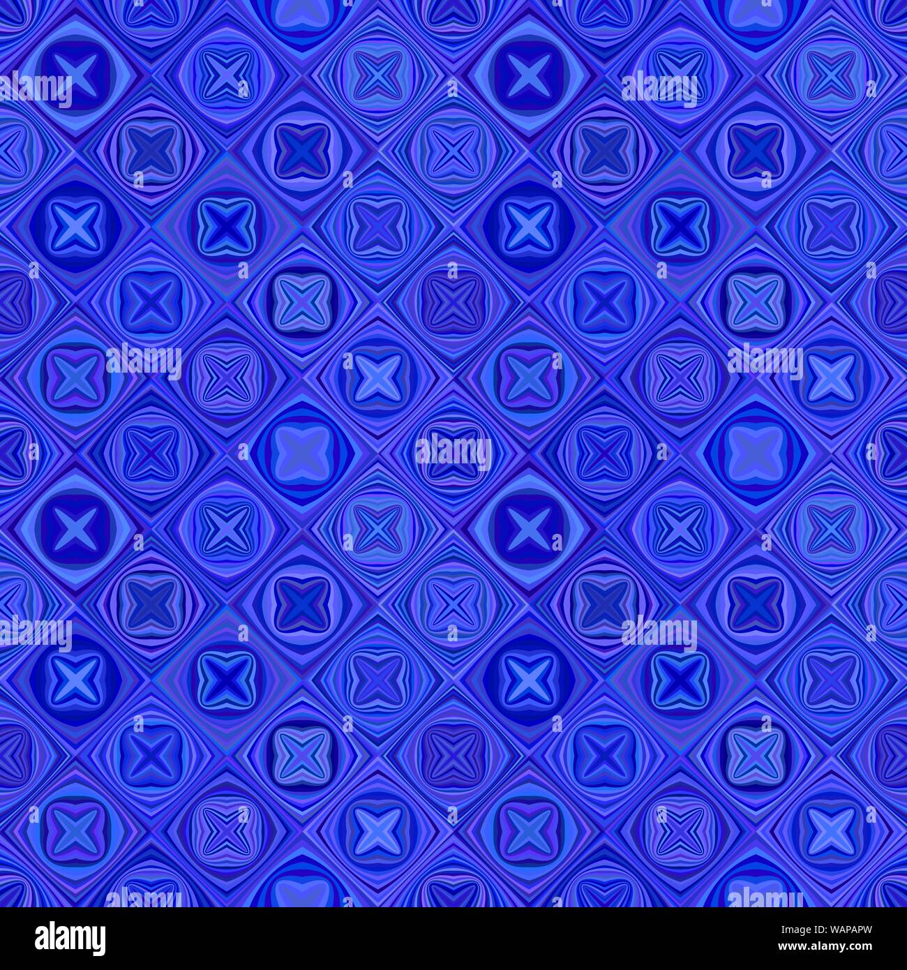 Blue Geometrical Abstract Diagonal Shape Pattern Vector Tiled Mosaic Background Illustration