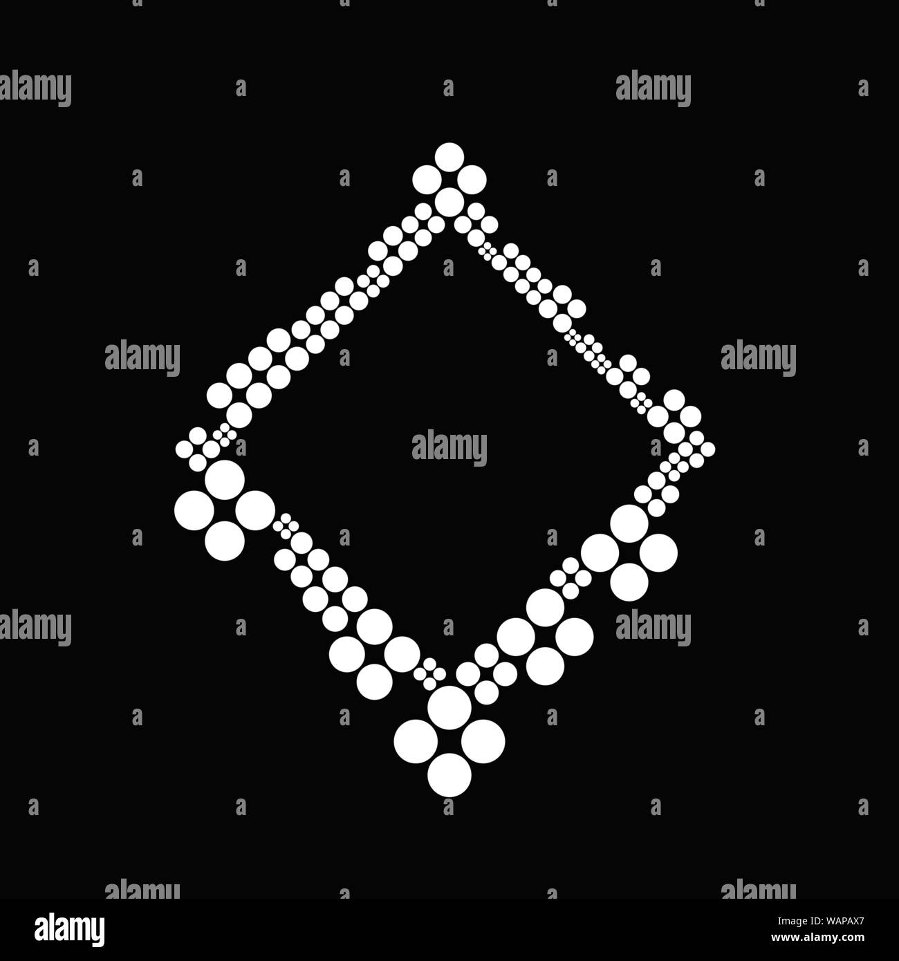 Minimal dot badge decoration border - monochrome geometrical modern ...