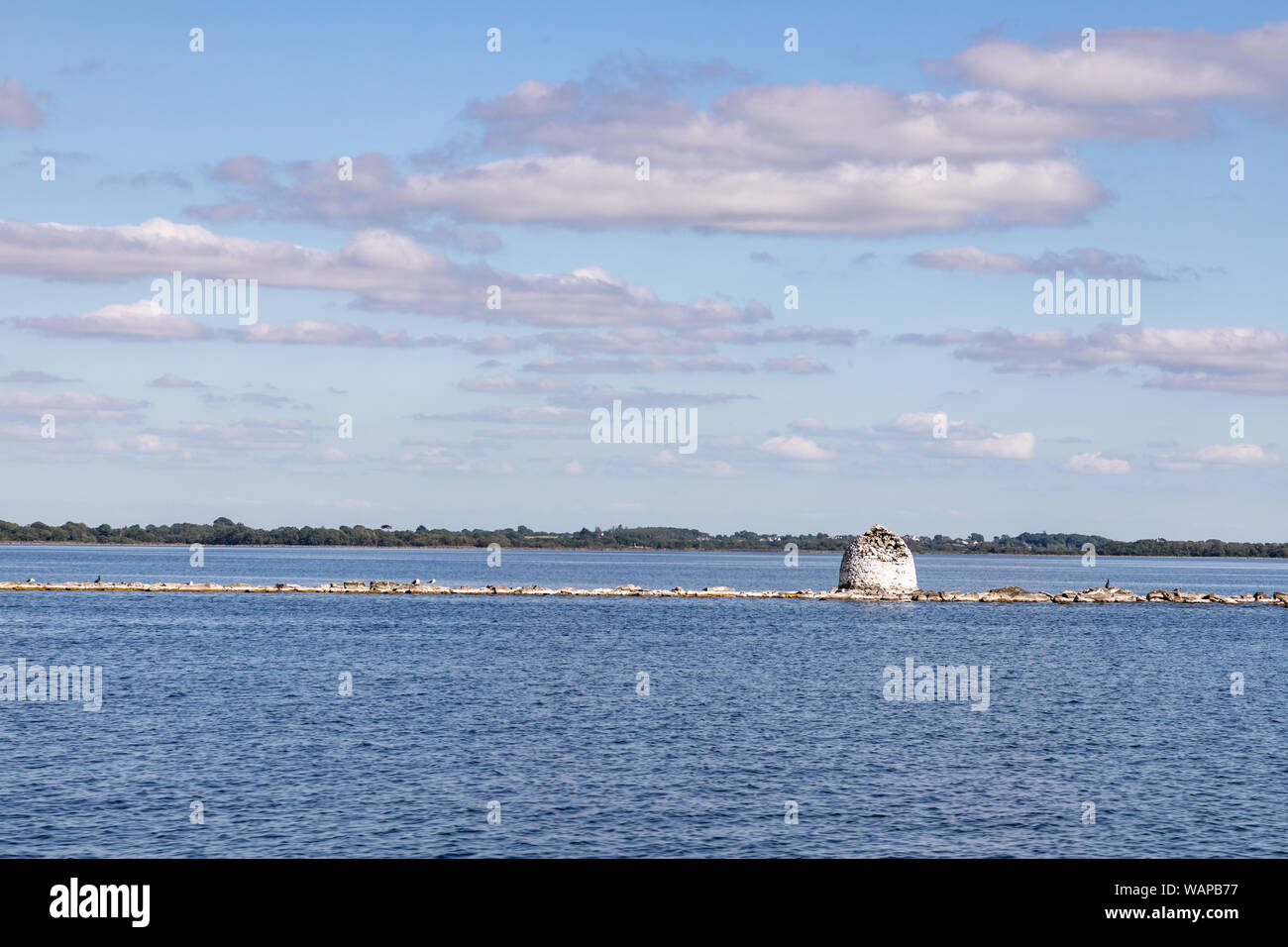 Navigation sign in Lough Corrib lake, Cong, Mayo, Irelnd Stock Photo ...
