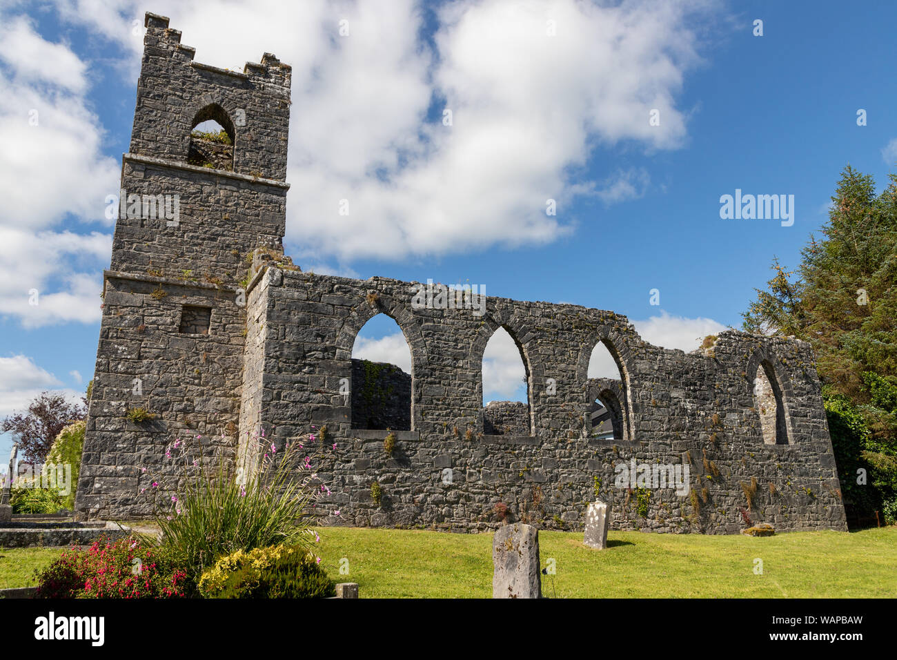 Tower of the Cong Church, Cong, Mayo, Ireland Stock Photo - Alamy