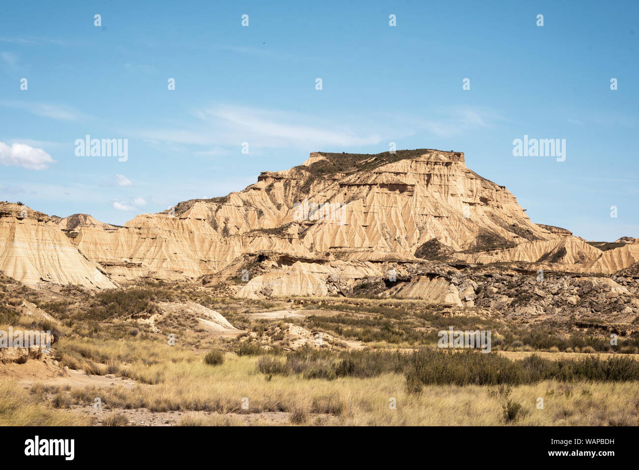 Desertic landscape in Bardenas Reales of Navarra, Spain Stock Photo - Alamy