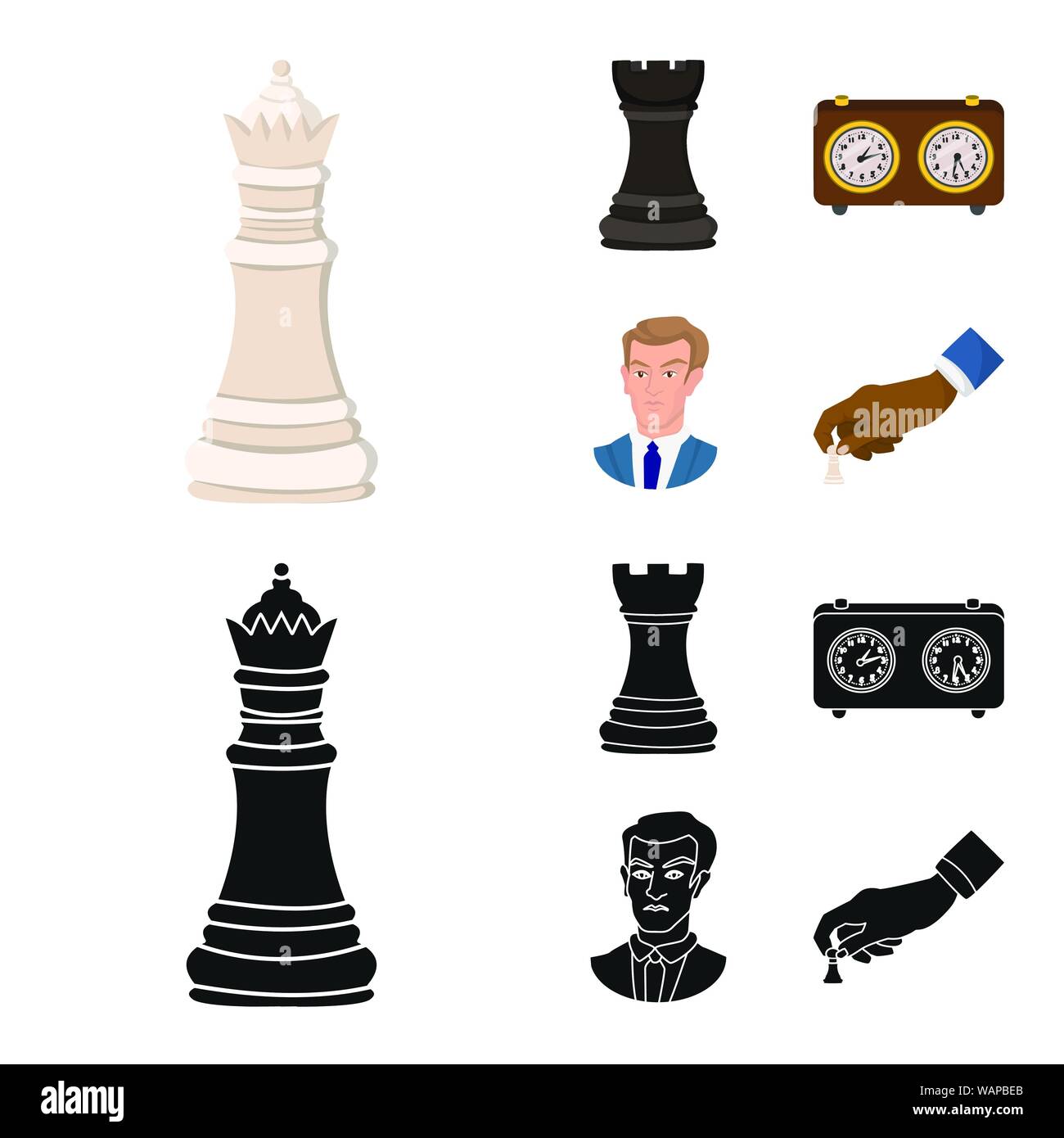 Vector illustration of checkmate and thin sign. Collection of checkmate ...