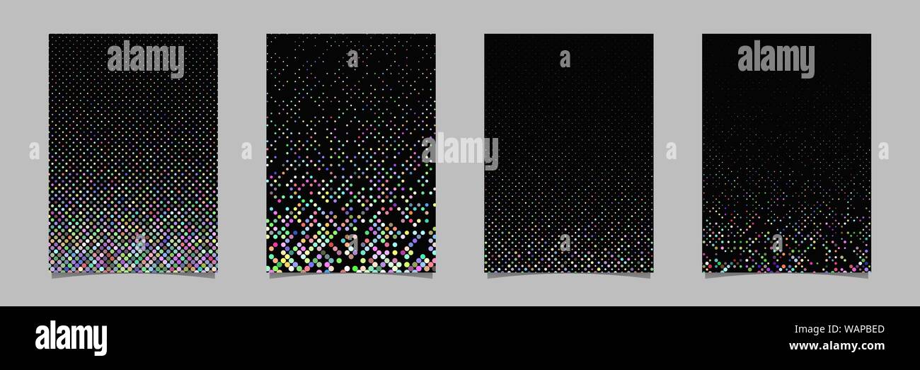 Geometrical dot pattern flyer background template set - vector ...