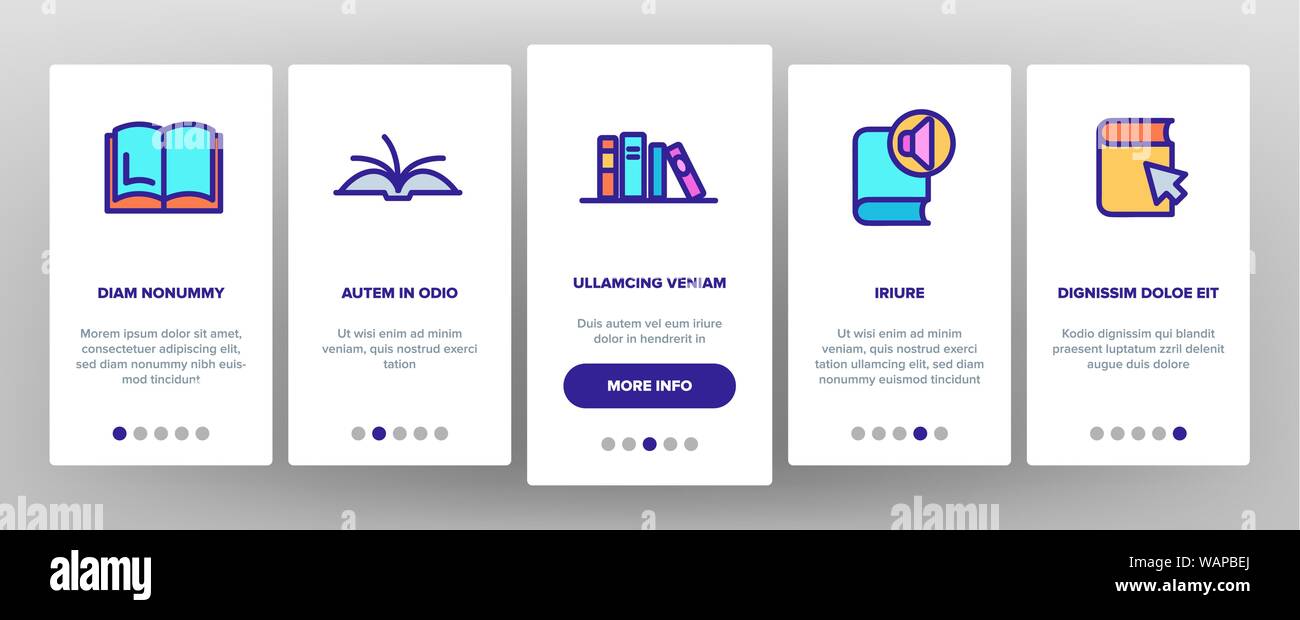 Color Library Book Vector Onboarding Stock Vector Image & Art - Alamy