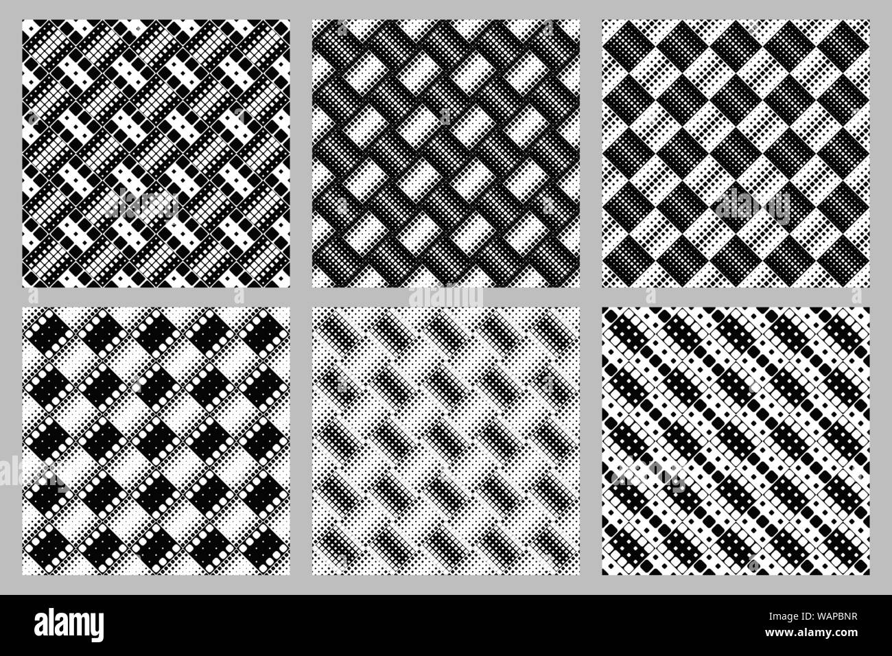 Seamless square pattern background collection - vector graphic from ...