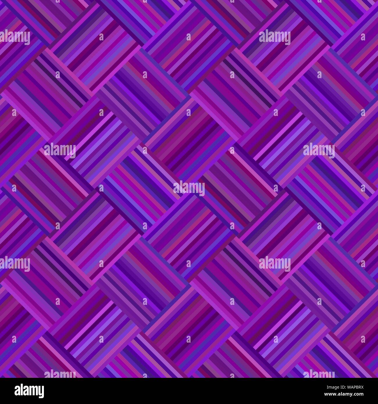 Purple abstract diagonal striped square tile mosaic pattern background - vector wall design ...