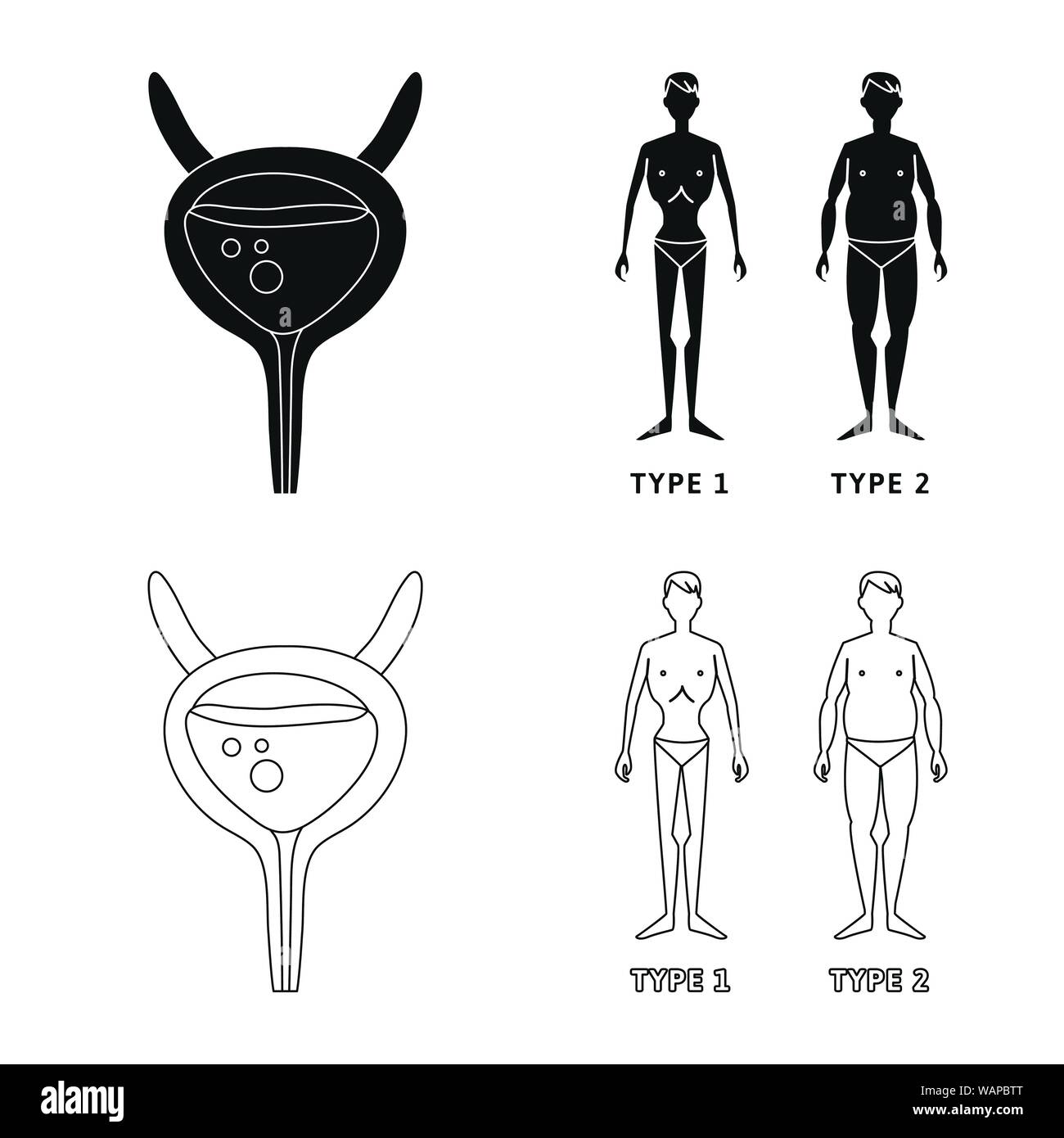 Vector design of diet and treatment symbol. Set of diet and medicine ...