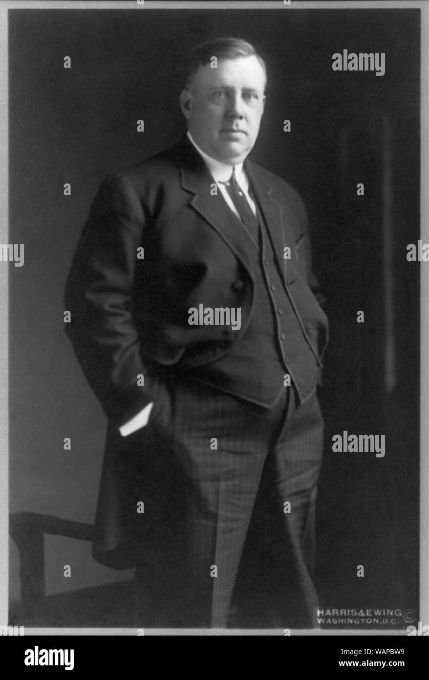 Daniel J. Riordan, 1870-1923, three-quarter length portrait, facing ...