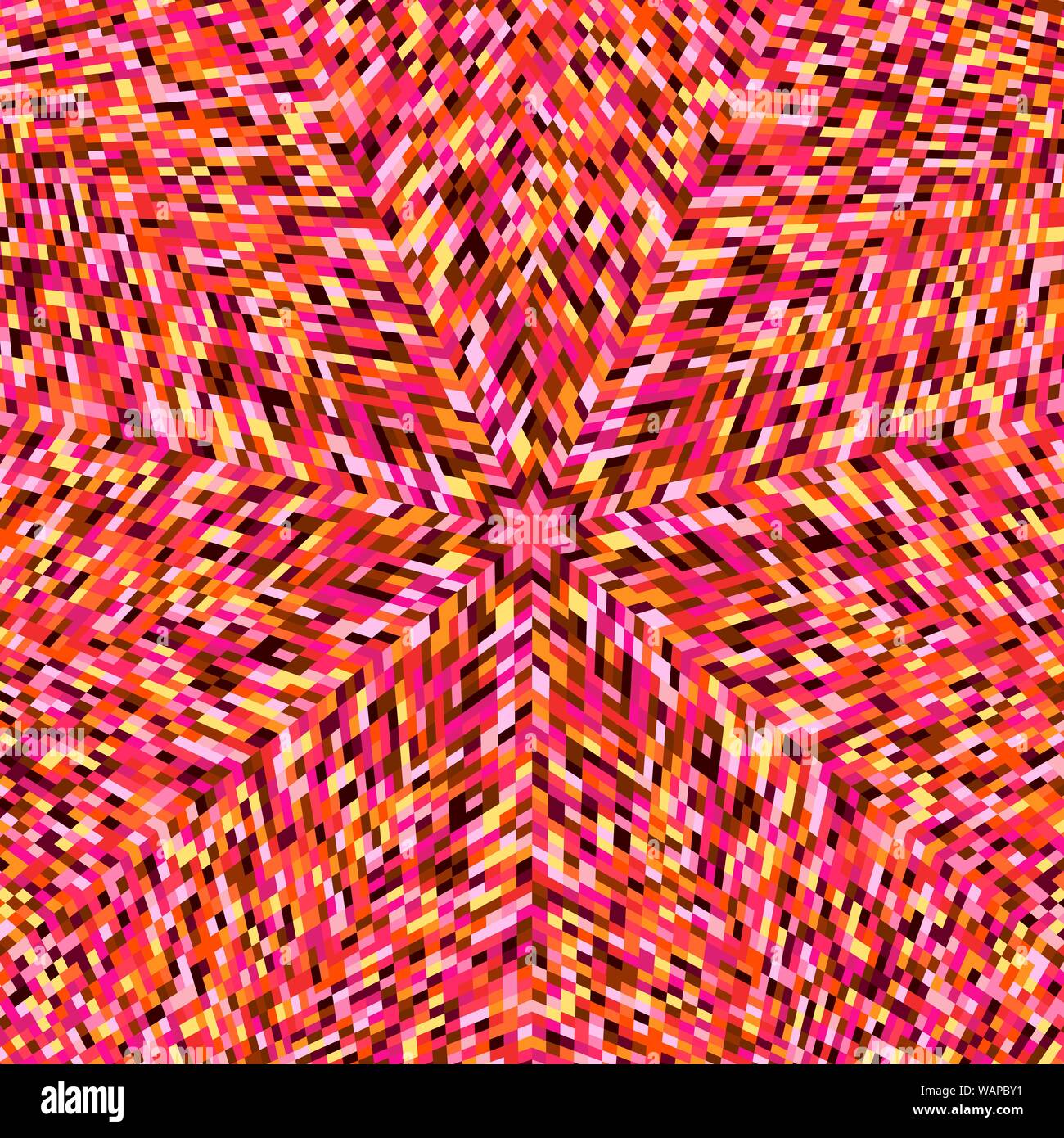 Hypnotic round pattern mosaic background - colorful circular abstract vector illustration from ...