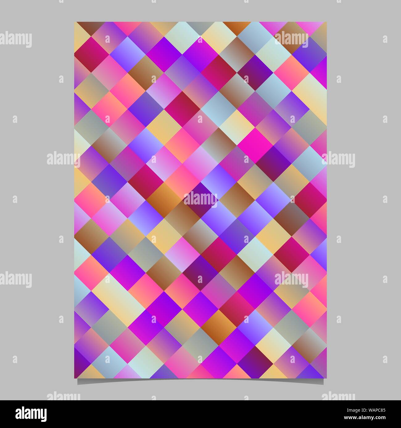 Colorful geometrical modern square pattern page template background ...