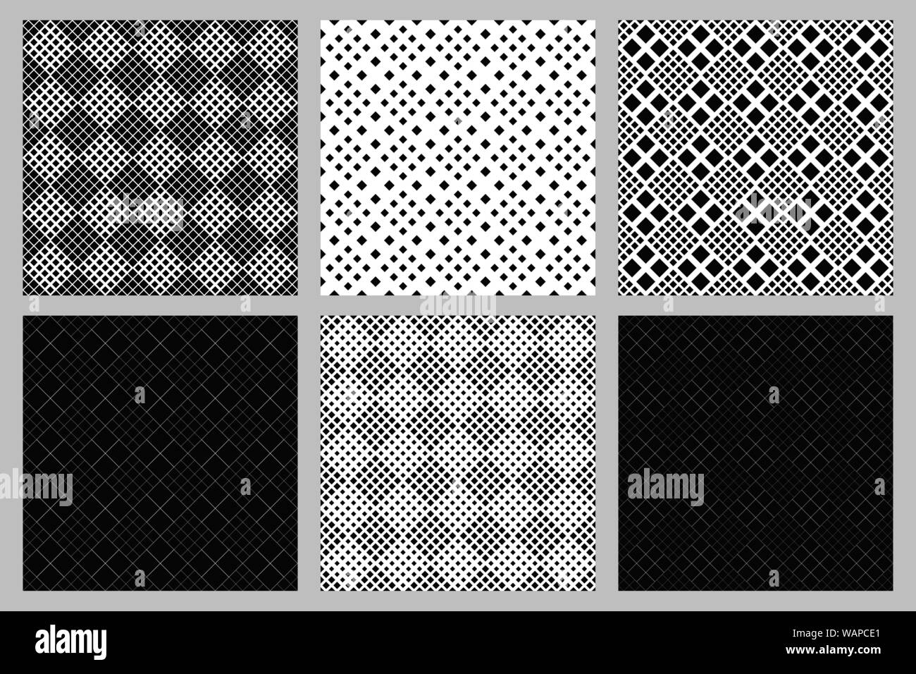 Seamless geometrical square pattern background collection - abstract vector designs from ...