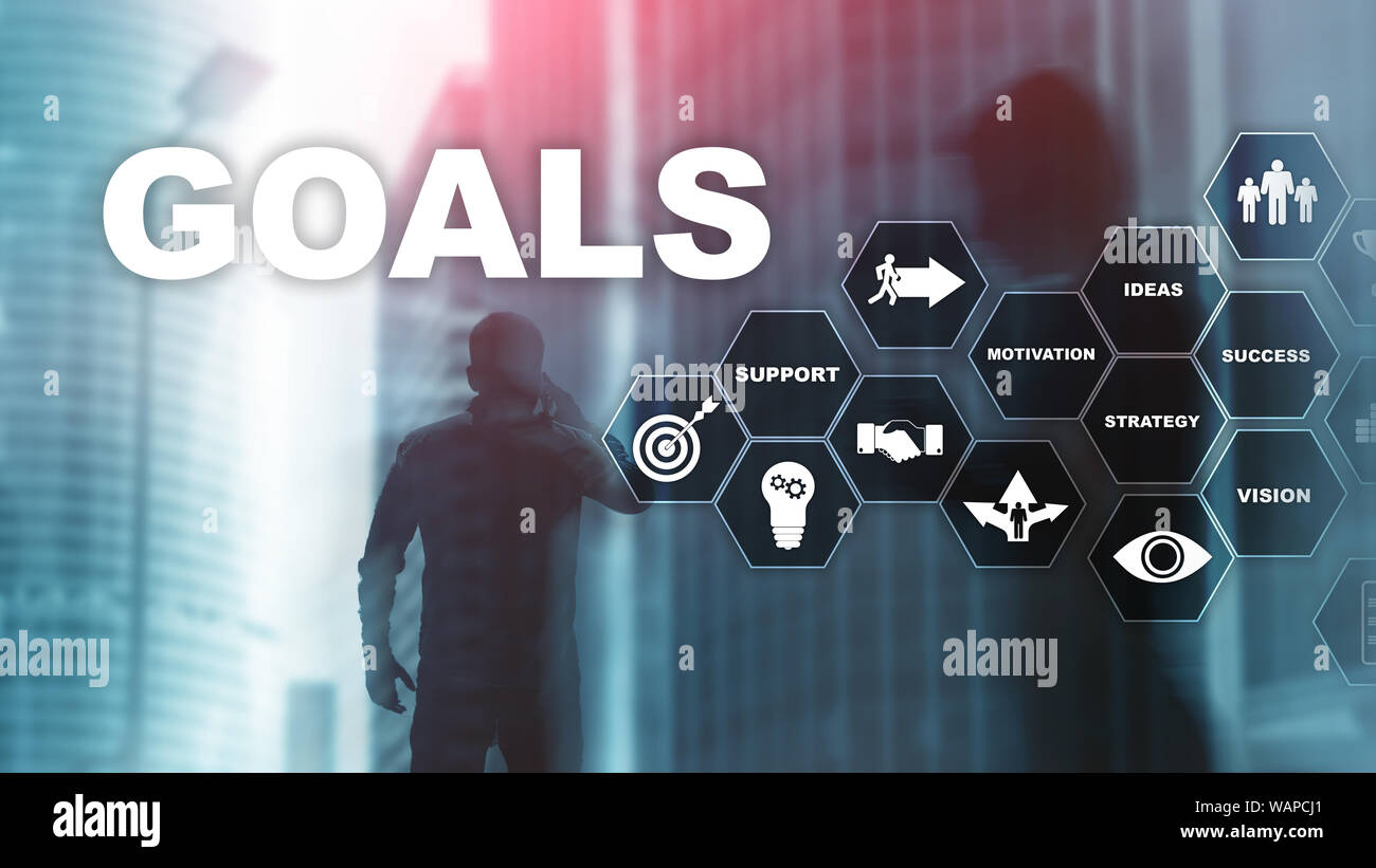 Target Goals Expectations Achievement Graphic Concept. Business ...