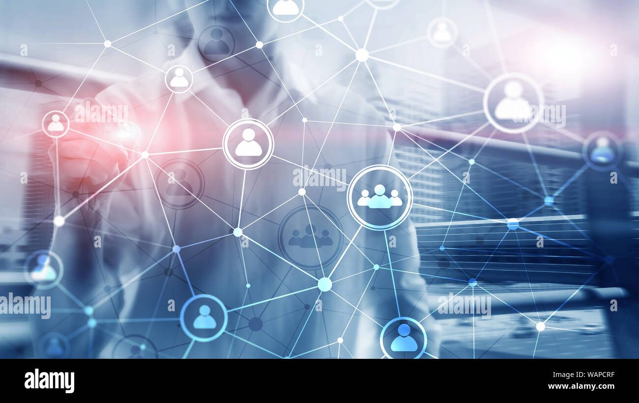 Double exposure people network structure HR - Human resources ...