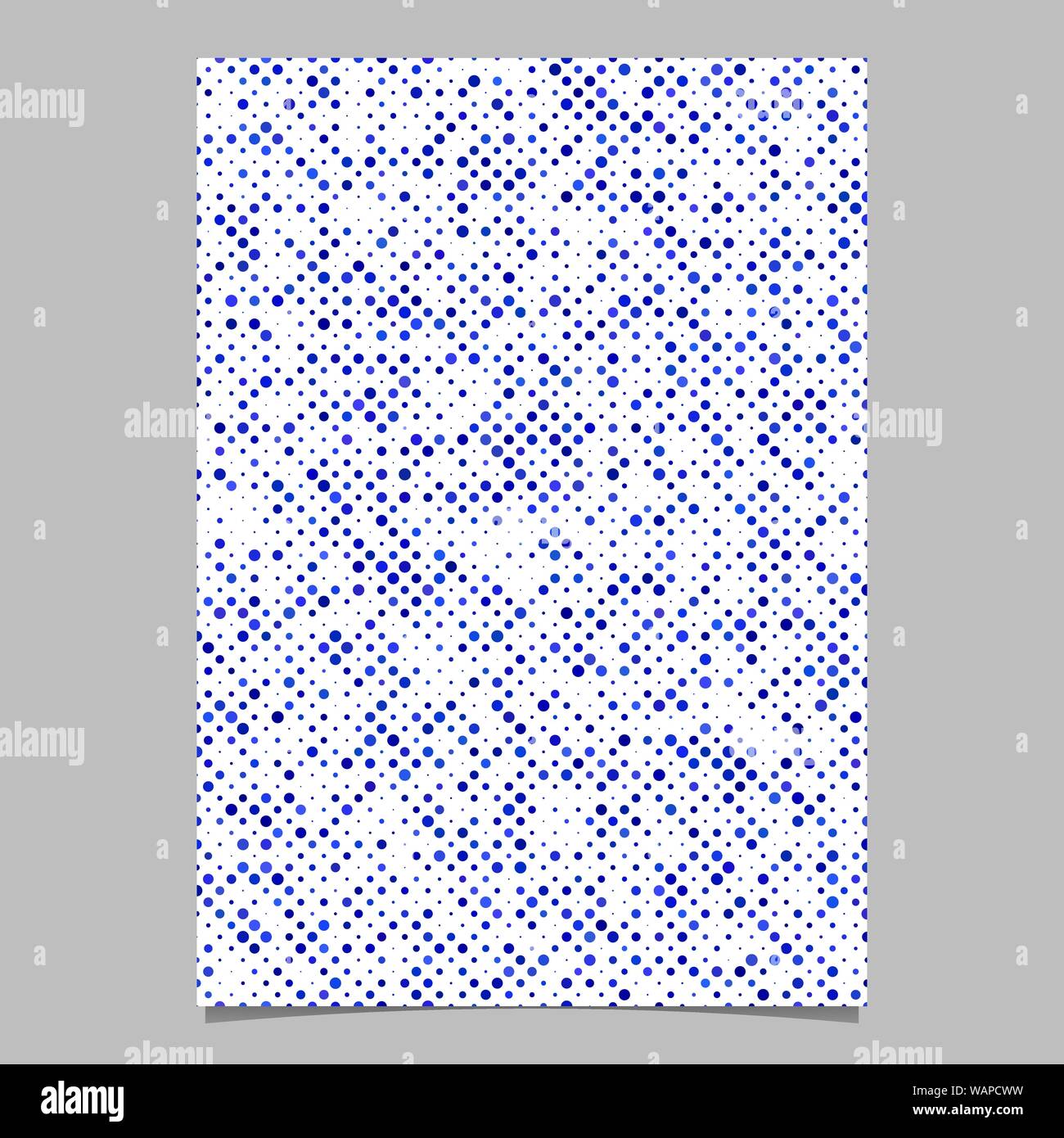 Blue abstract dot pattern brochure background - vector stationery template design Stock Vector ...