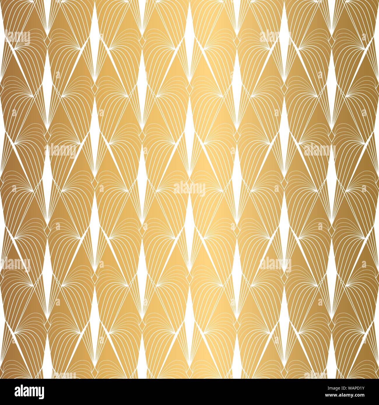 Art Deco Pattern. Seamless white and gold background Stock Vector Image ...