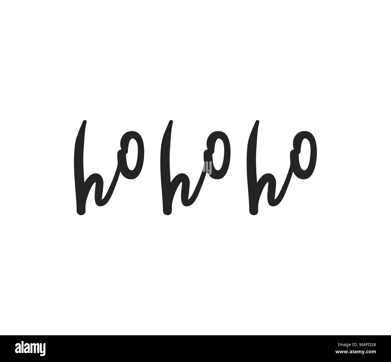 Ho ho ho hand drawn christmas lettering Stock Vector Image & Art - Alamy