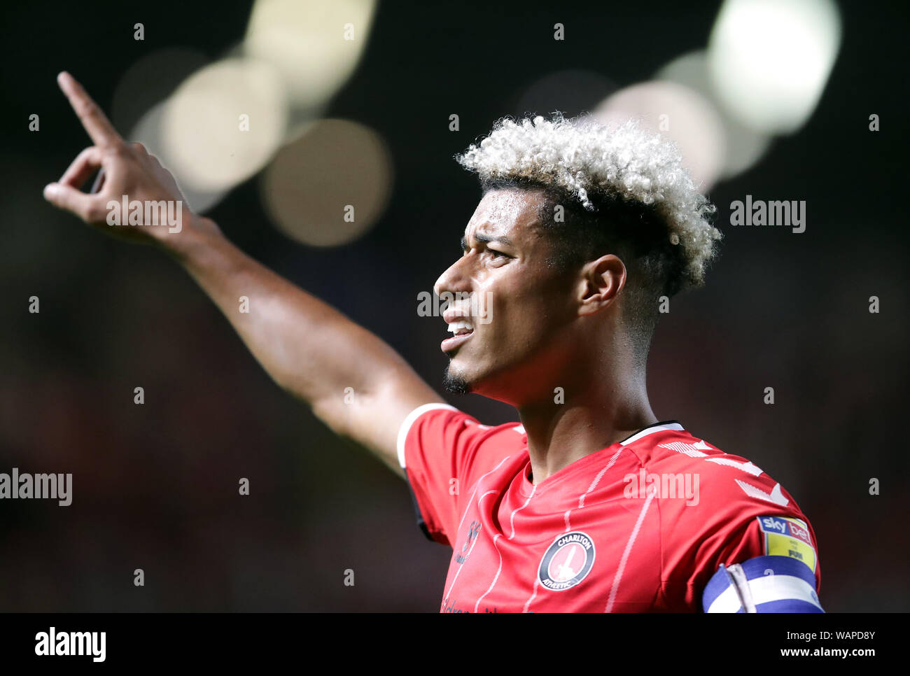 Charlton Athletic's Lyle Taylor during the Sky Bet Championship match ...