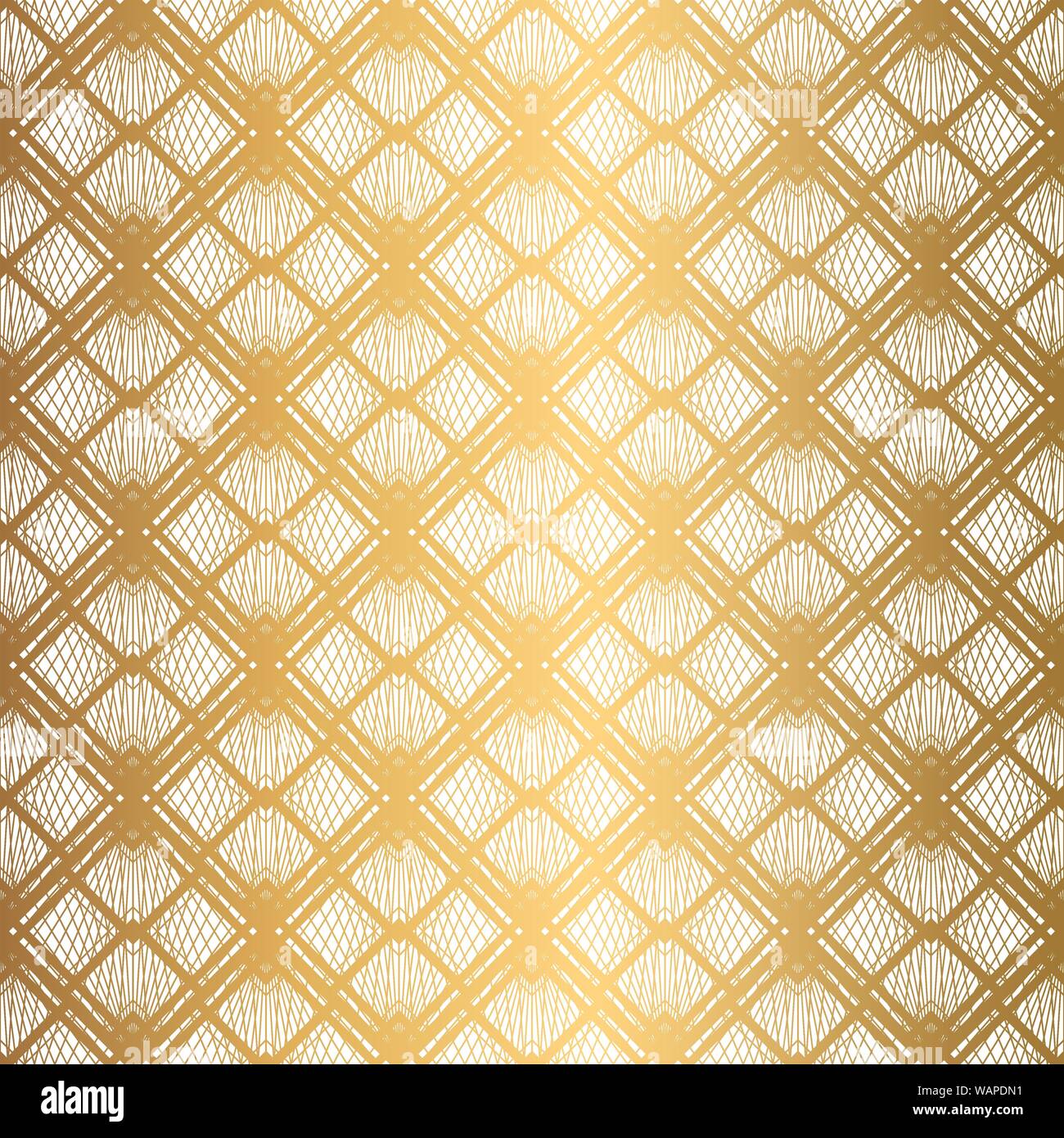 Art Deco Pattern. Seamless white and gold background Stock Vector Image ...