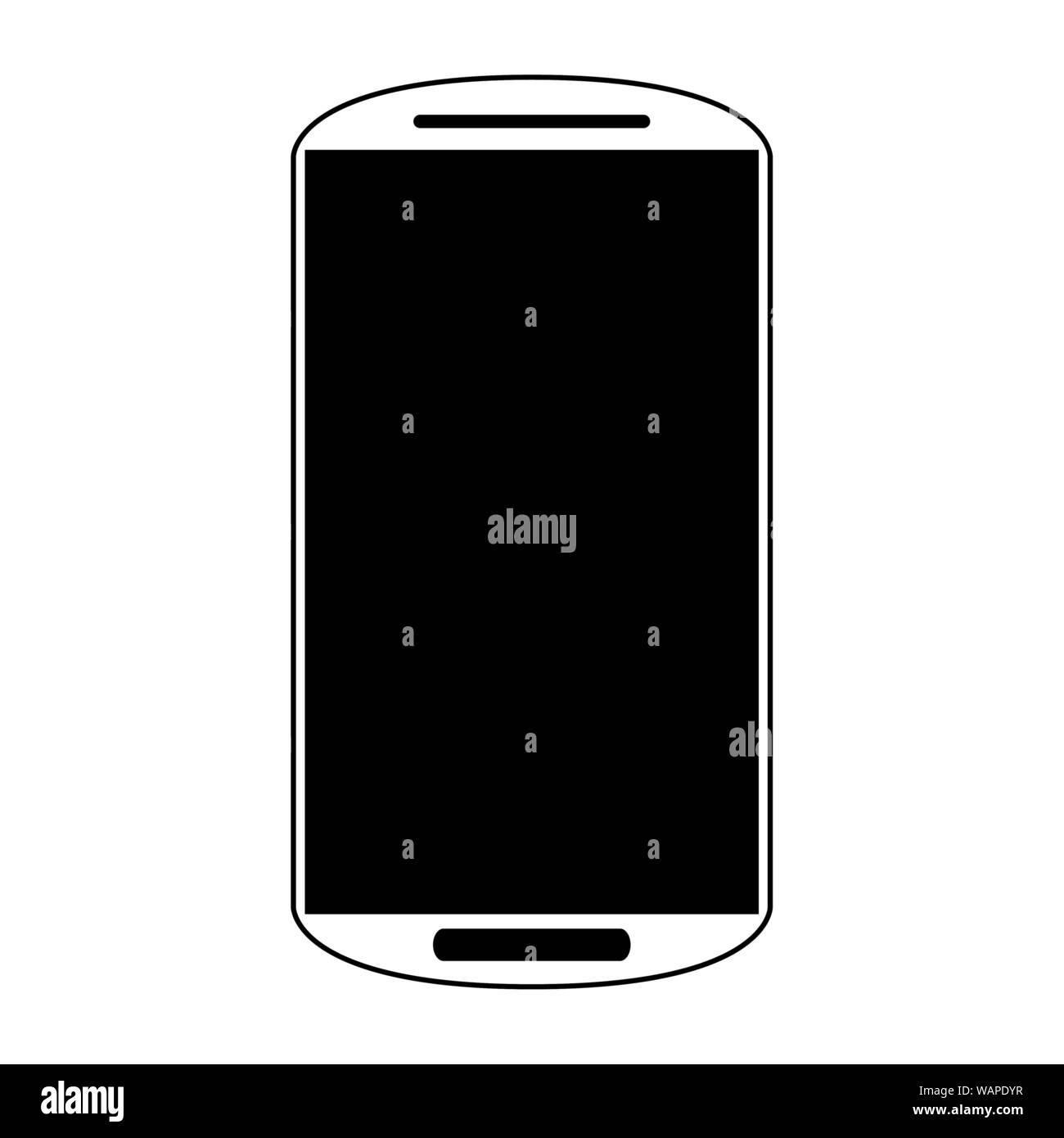 technology hardware digital device cartoon in black and white Stock ...