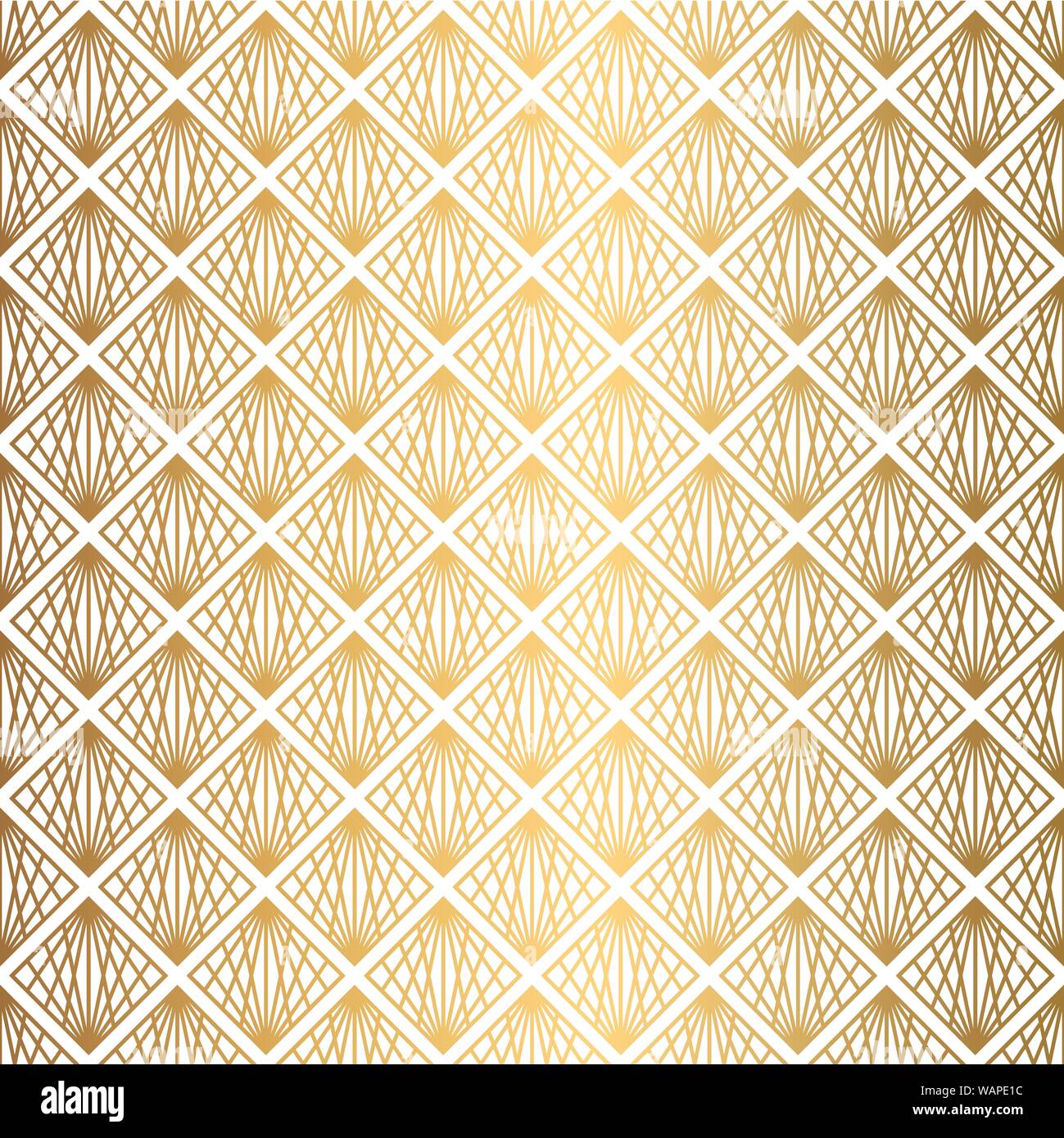 Art Deco Pattern. Seamless white and gold background Stock Vector Image ...