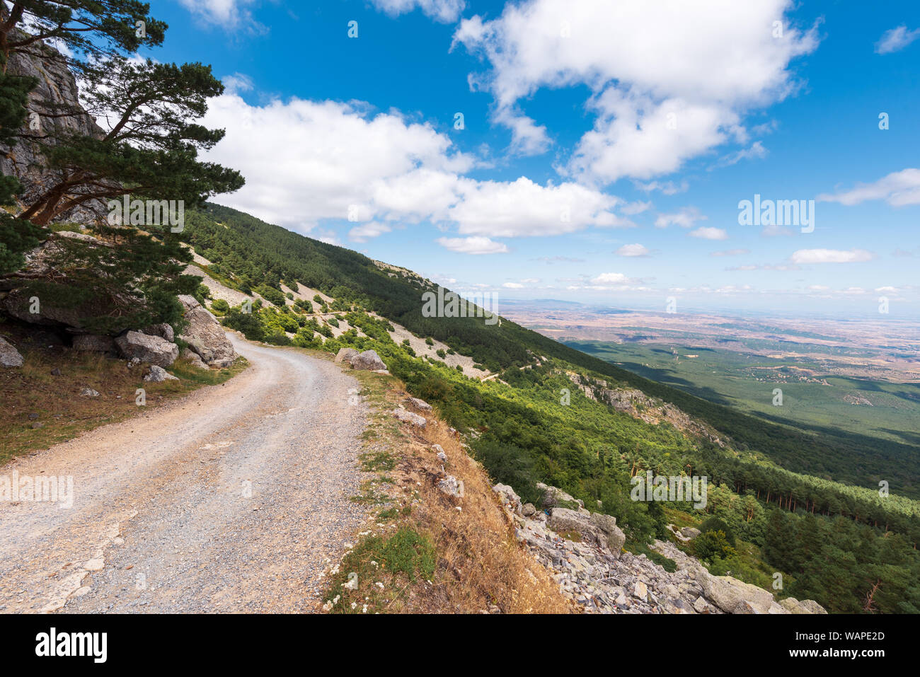 Rural pathway in moncayo mountain, Aragon region, Spain. Natural ...